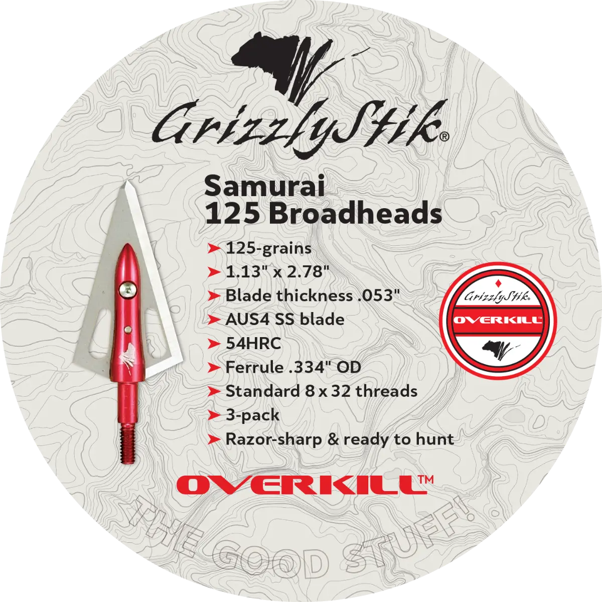 OVERKILL Samurai 125 Single Bevel Broadhead