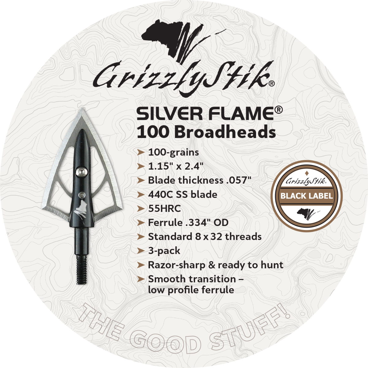 Silver Flame® 100 Double Bevel Broadhead